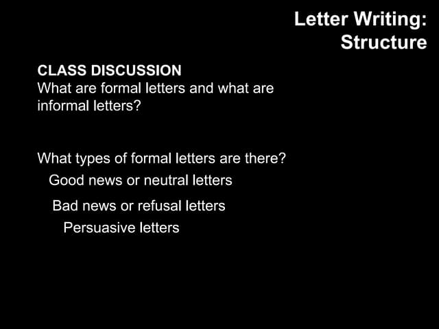 Formal Letter | PPT