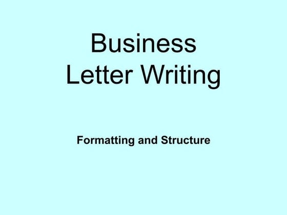 Six Standard parts of a letter | PDF