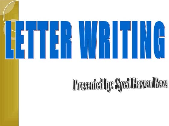 Presentation on formal letter | PPTX