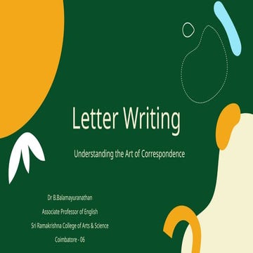 How to Write Formal and Informal Letters | PPTX