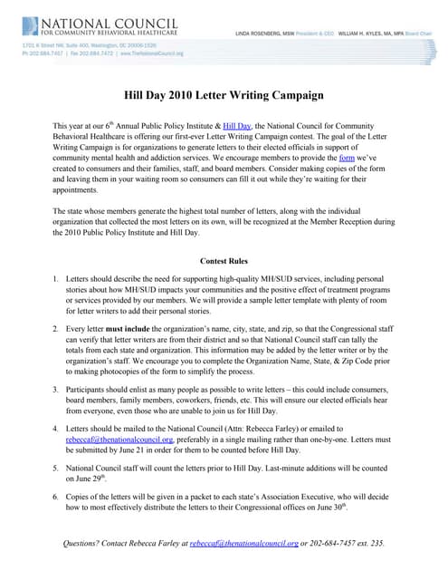 Letter to Legislator Nursing 49488 | PPT