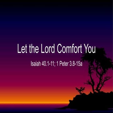 Let the Lord Comfort You by Rev Ting Moy Hong-17 December 2017 | PPT