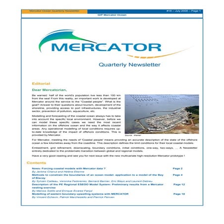 Mercator Ocean newsletter 18 | PDF