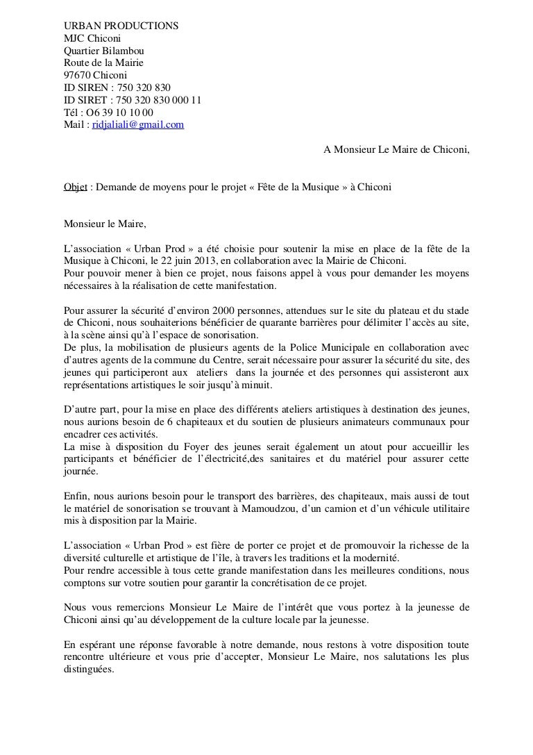 Lettre Au Maire Pour Une Demande - Lettre 234 Lettre Au Maire Pour Une Demande - Lettre 234