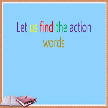 Let us find the action words | PPTX