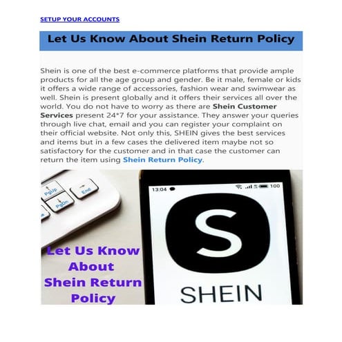 Let us know about shein return policy | PDF