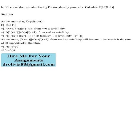 Let X Be A Random Variable Having Poisson Density Parameter Calculapdf 0804