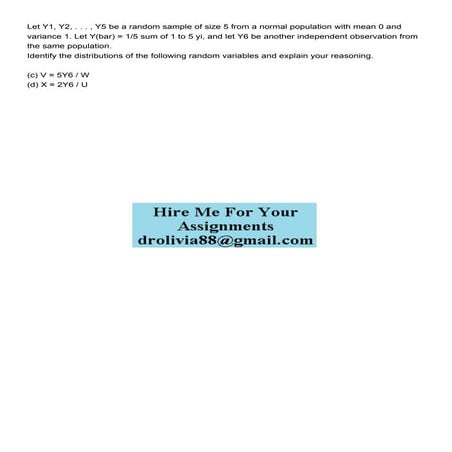 Let Y1 Y2 Y5 be a random sample of size 5 from a n.pdf