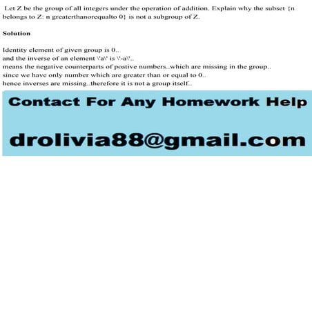 Let Z be the group of all integers under the operation of addition. E.pdf