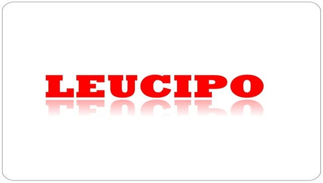 Leucipo De Mileto 1p