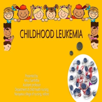 Leukemia in children | PPTX
