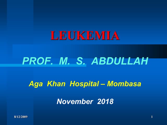 Leukemia | PPTX