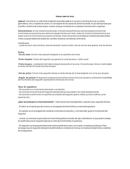 Síntesis De Una Leva Mecanica Pdf