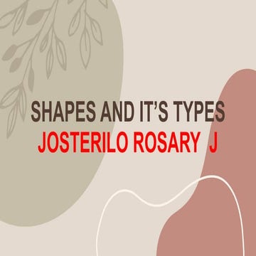 Level 1 shapes and it's types for grade 8 | PPTX | Geography | Science
