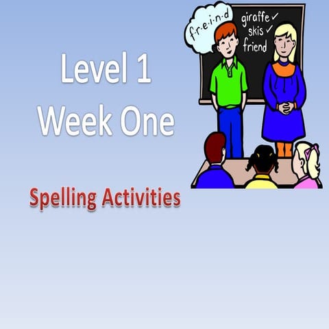 Level 1 Week One | PPTX