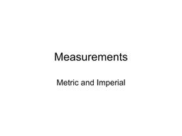 Measurements | PPT