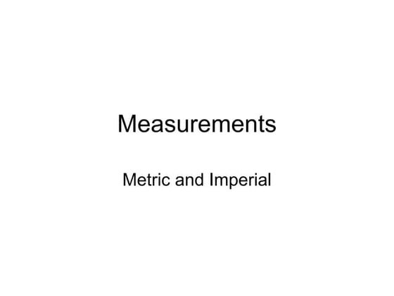 Measurements | PPT