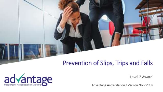 Slips trips and falls training presentation | PPT