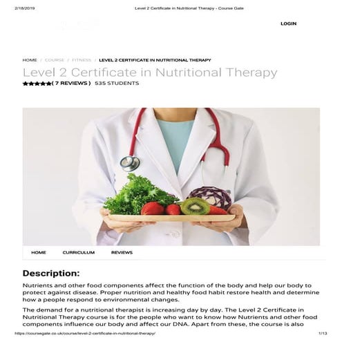 Nutritional therapy | PDF