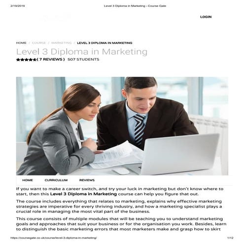 Digital marketing diploma level 3 | PDF