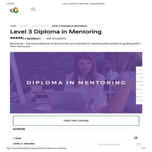 Level 3 diploma in mentoring – alpha academy | PDF