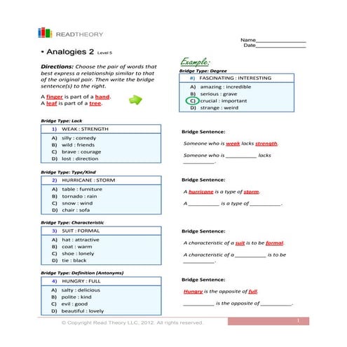 Level 5 analogies_2 | PDF