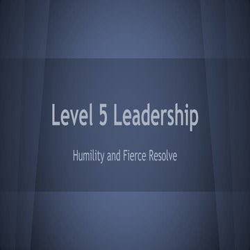 Level 5 leadership updated | PPTX