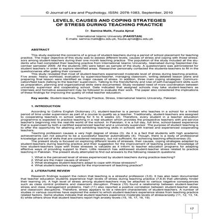 Level, causes and coping strategies | PDF