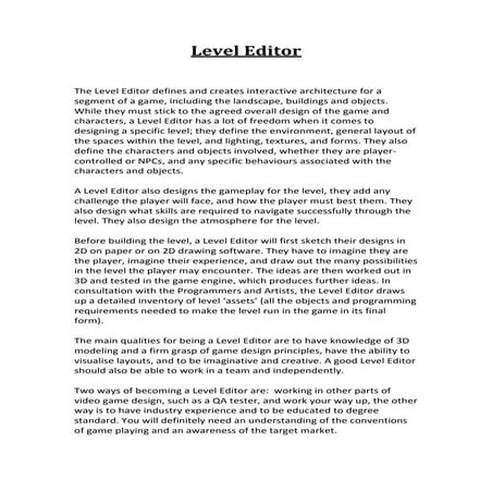 Level beat chart | DOCX