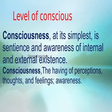 Level of conscious introduction and thier .pptx