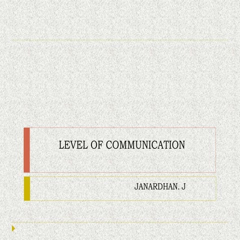 Levels of communication | PPT