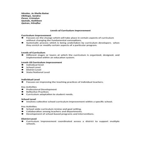 levels of curriculum ed 301 curriculum planning.docx