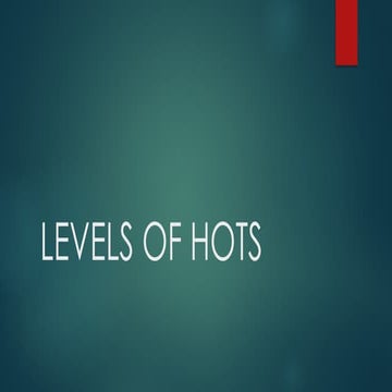 LEVELS OF HOTS.pptxLEVELS OF HOTS.pptxLEVELS OF HOTS.pptx