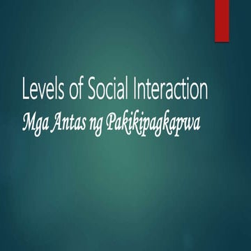 Levels of interaction | PPTX