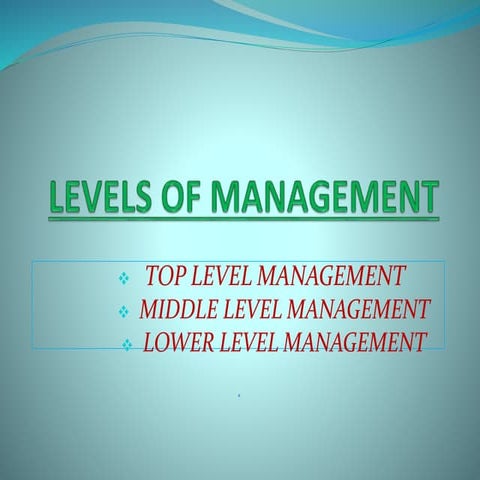 Levels of management | PPTX