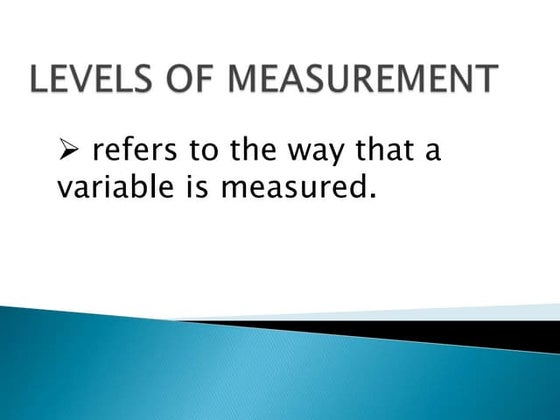 Level Of Measurement | PPT