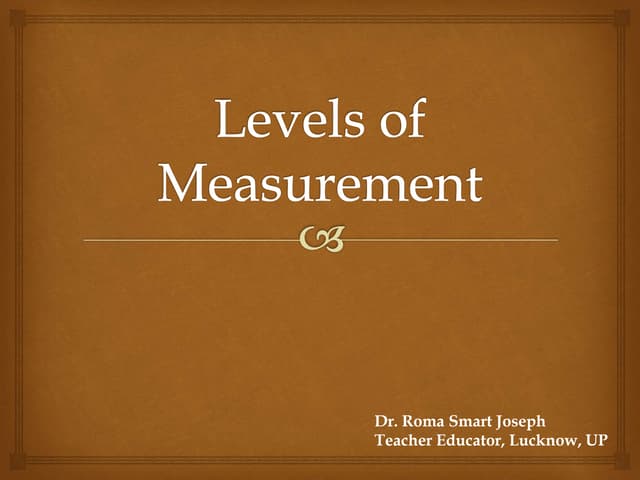 Measurement Scales in Research | PPTX