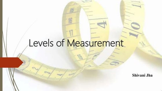 Levels of Measurement | PPTX