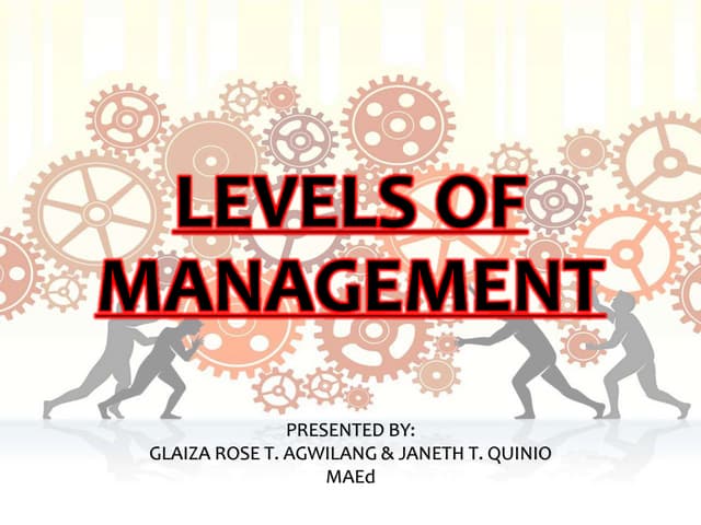Levels of management | PPTX
