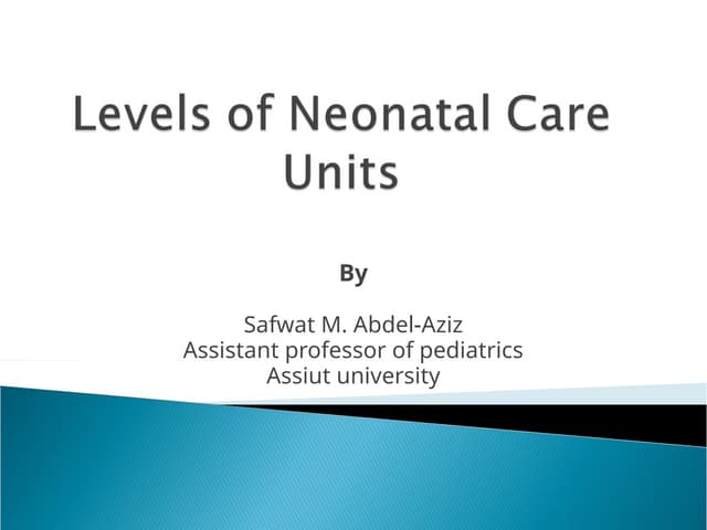 Levels of neonatal care | PPTX