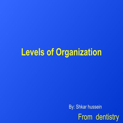Levels of organization | PPT