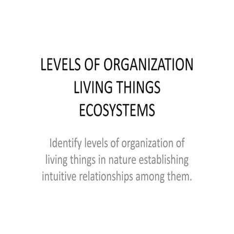 Levels of organization 2 | PPTX