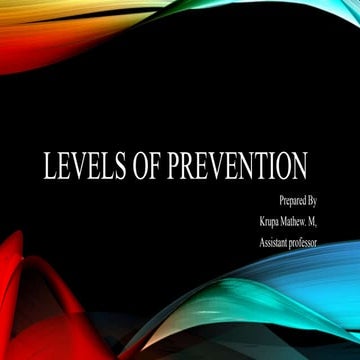 Levels of prevention | PPTX