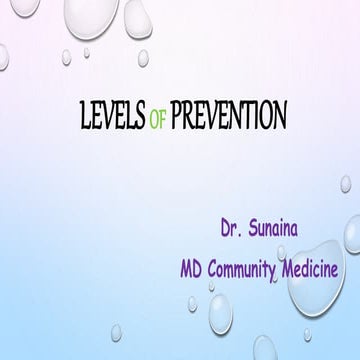 Levels of prevention | PPTX
