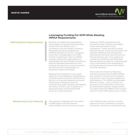 White Paper: Leveraging Funding for EHR | PDF