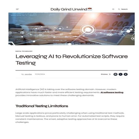 Leveraging Ai To Revolutionize Software Testingpdf