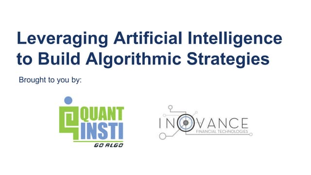 A Sneak Peek into Artificial Intelligence Based HFT Trading Strategies ...