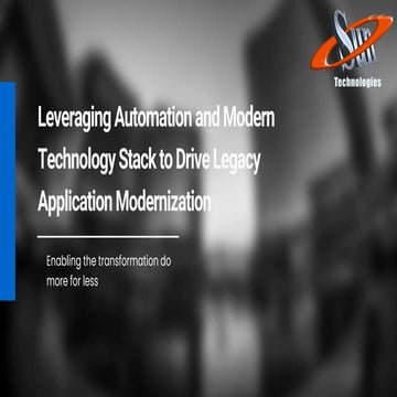 Legacy CIS Modernization Architecture | PDF