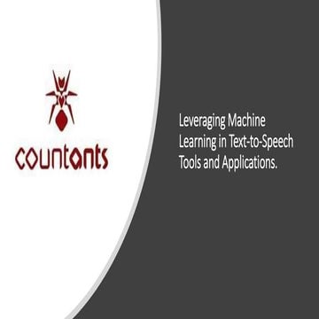 Leveraging machine learning in text to-speech tools and applications. | PPT