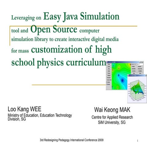 Physics Educators As Designers Of Simulation Using Easy Java Simulati 7759